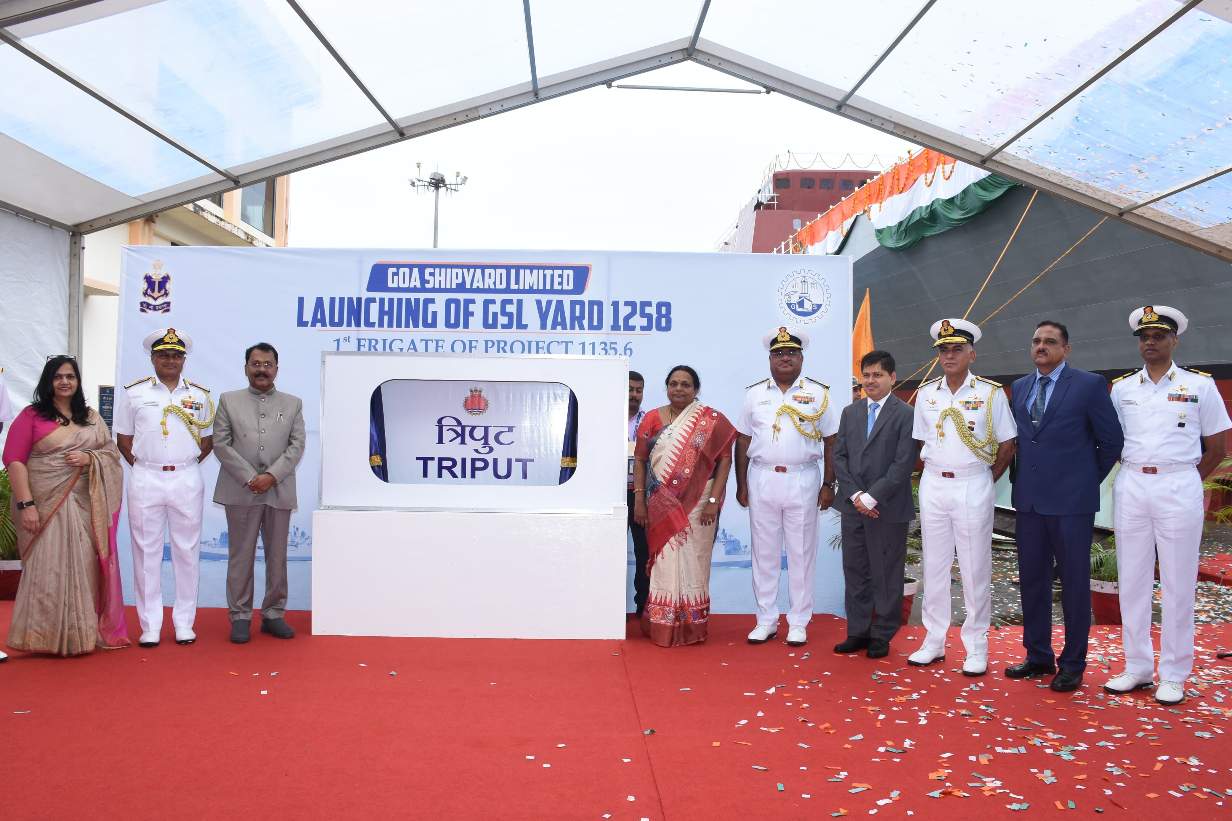 Indian Navy's First Indigenous Advanced Frigate 'Triput' Launched at ...